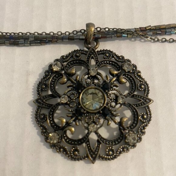 Cookie Lee | Jewelry | Vintage Cookie Lee 25 Round Medallion Pendant W ...